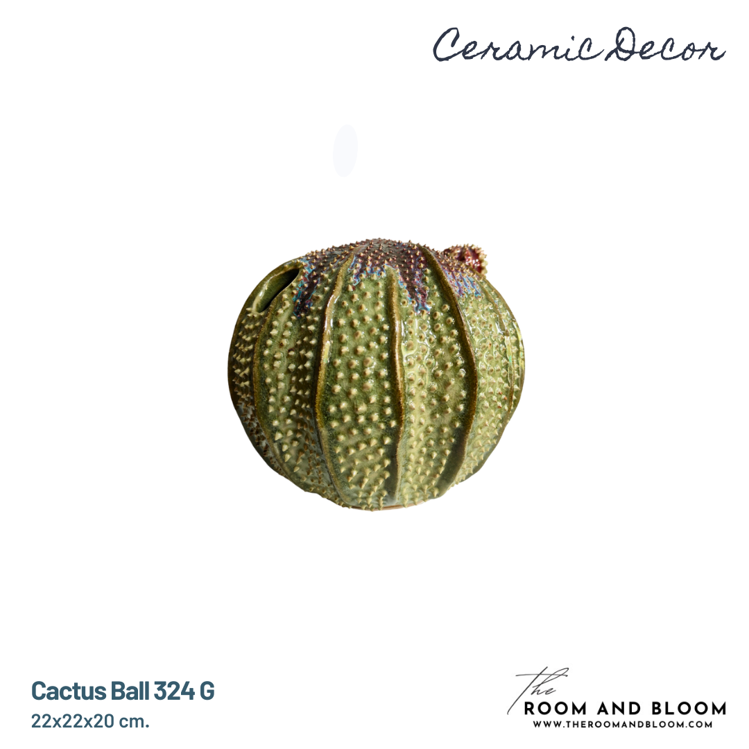Cactus Ball L 324 Gr/Red – The Room and Bloom